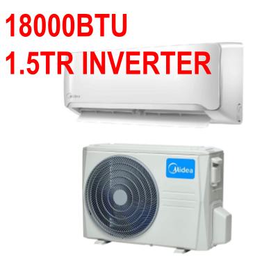 MINI SPLIT MIDEA INVERTER AURORA 18000BTU 220V Ph1 60Hz 1.5TR R410A ...